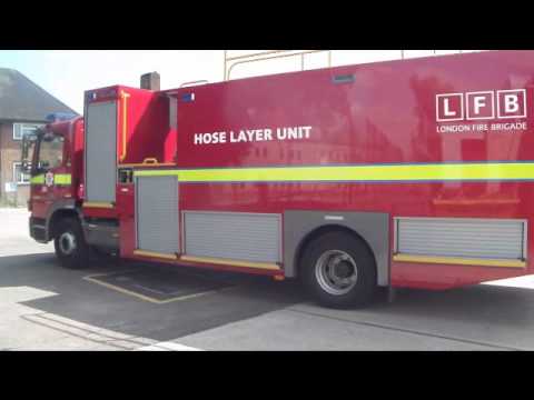 London Fire Brigade - G219 Harrow Hose Layer Unit - YouTube