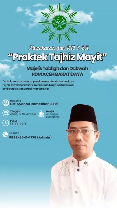 MUZAKARAH KE - 4 ZONA 2 "PRAKTEK TAJHIZ MAYIT" MAJELIS TABLIGH DAN DAKWAH PDM ABDYA - YouTube