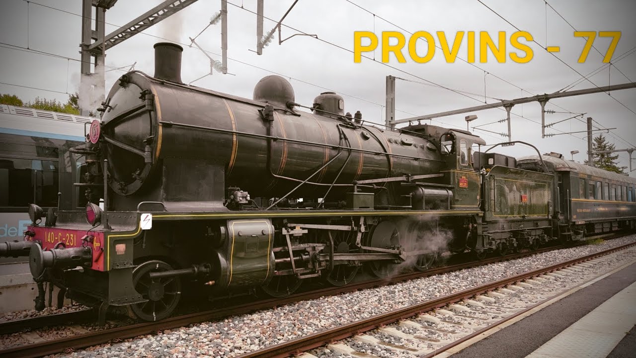 Arrivée du train de l'Ajecta en gare de Provins. - YouTube