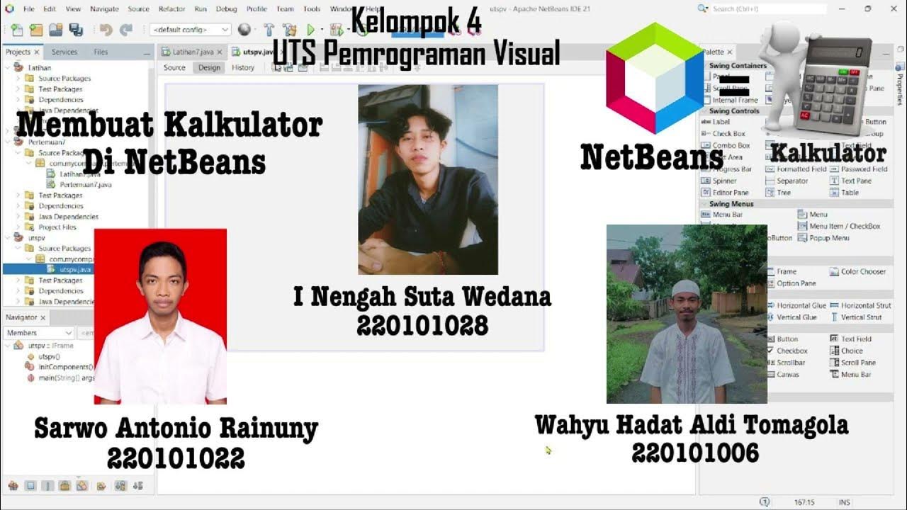 UTS Pemrograman Visual Membuat Kalkulator Menggunakan Aplikasi NetBeans - YouTube