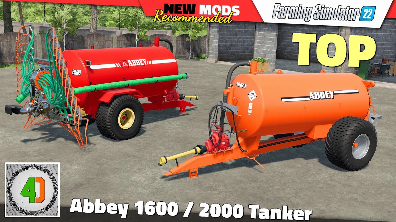 FS22 | Abbey 1600 / 2000 Tanker (by 4D Modding) - Farming Simulator 22 ...