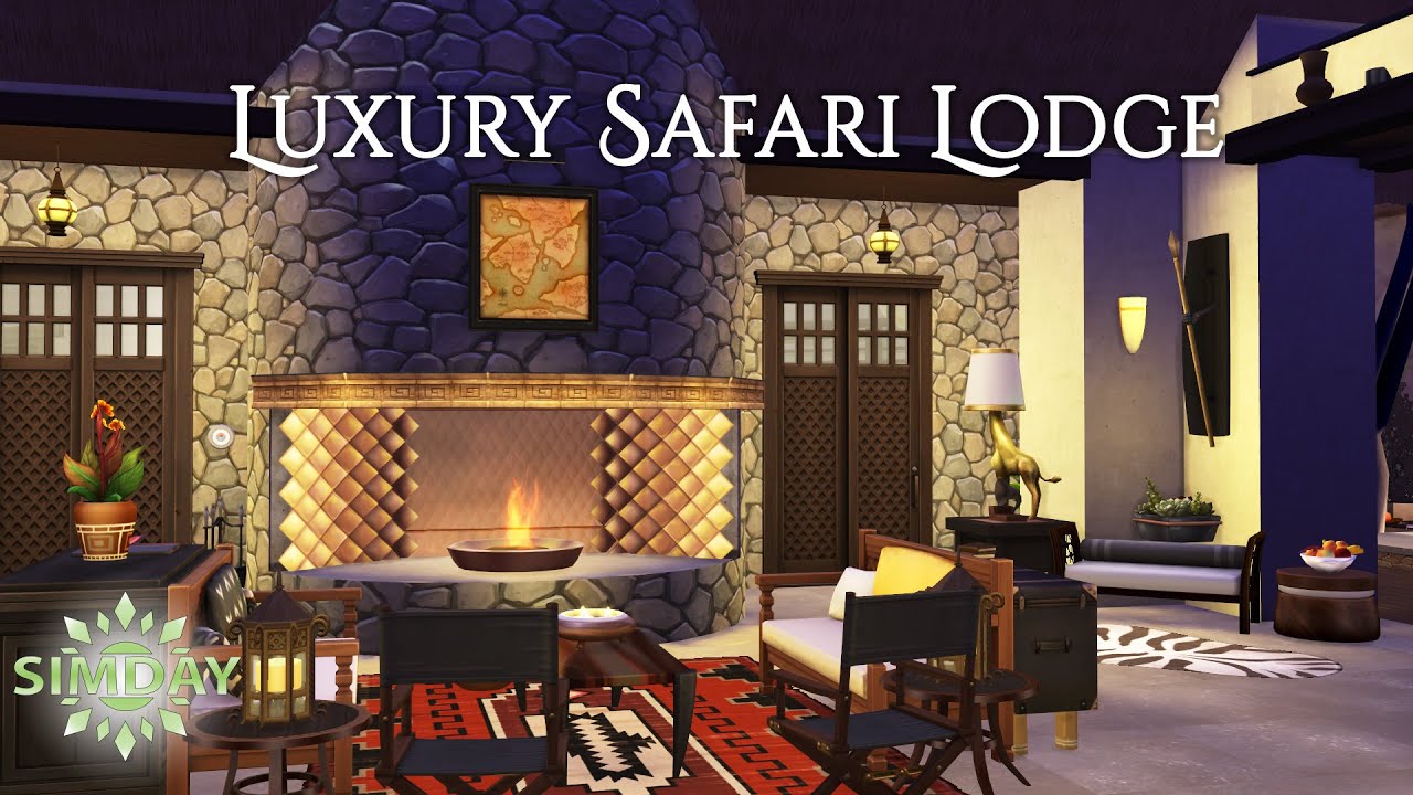 Luxury African Safari Lodge | The Sims 4 Stop Motion Speed Build - YouTube