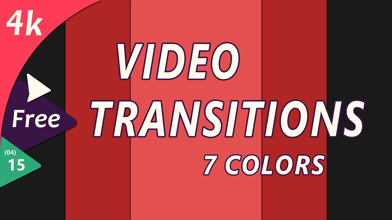 Video transition effects green screen 7 colors (video effects) 4k - YouTube