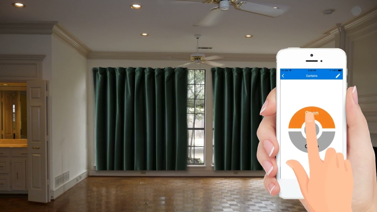 Spikebot Curtain Device IoT Automated Curtain System - YouTube