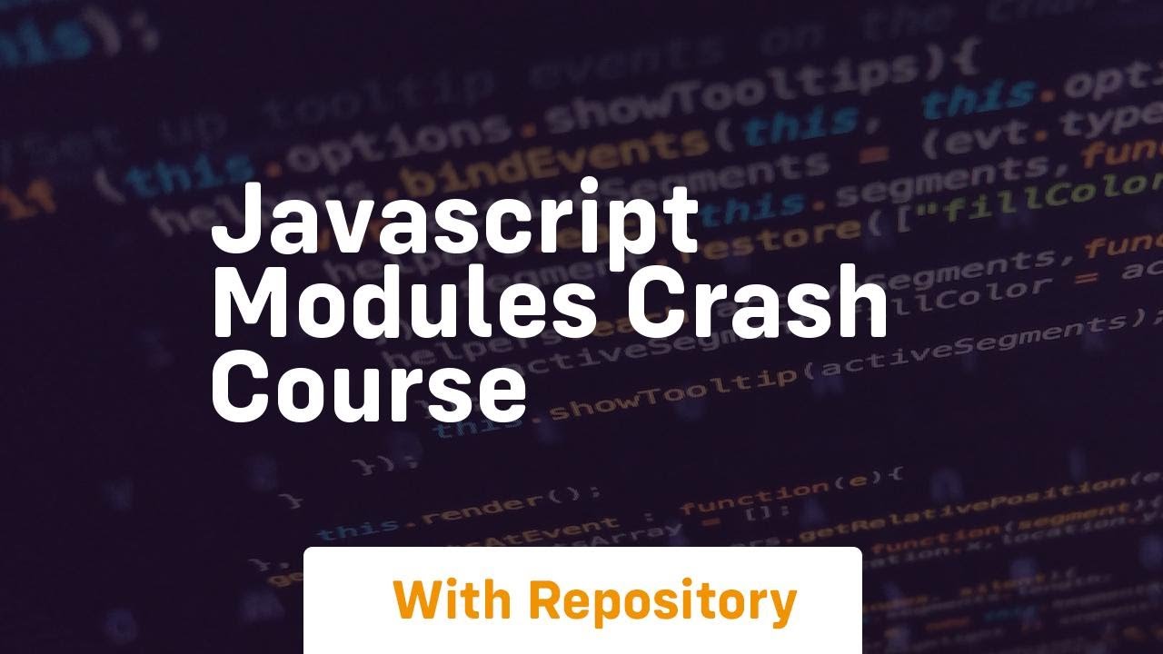 Javascript modules crash course - YouTube