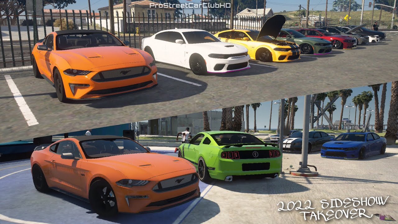 GTA FiveM RP: FIRST 2022 SIDESHOW/TAKEOVER!| Street Drifting Scat Packs ...