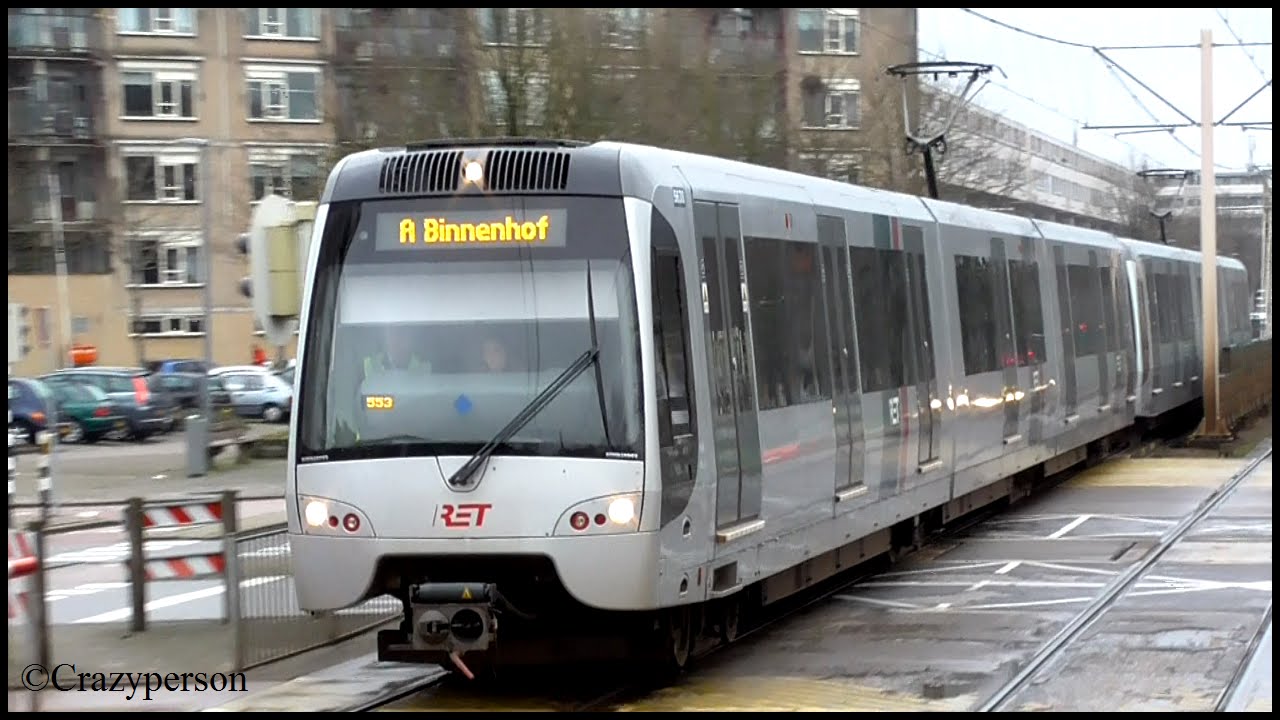 RET metro SG3 (origineel) op Oosterflank Rotterdam naar Binnenhof - YouTube