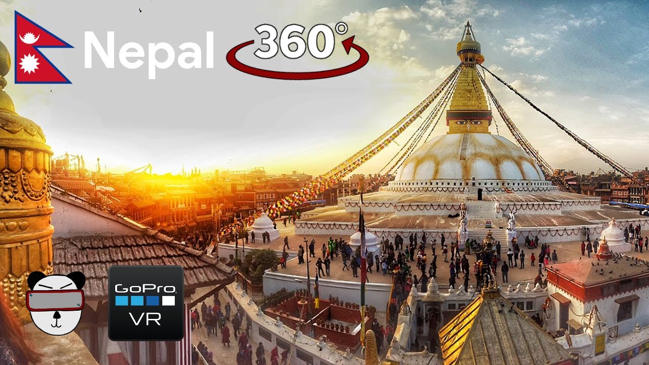🥽 VR Tour | Boudhanath | Kathmandu, Nepal 🇳🇵【GoPro VR Travel | 360 ...