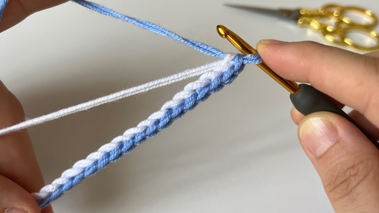 BAG HANDLE CROCHET / Easy Crochet Bag Handle Tutorial / ÖRGÜ ÇANTA SAPI ...