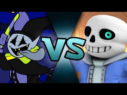 Jevil vs Sans (2 endings) - YouTube