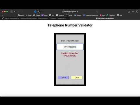 Telephone Number Validator - JavaScript Project - YouTube