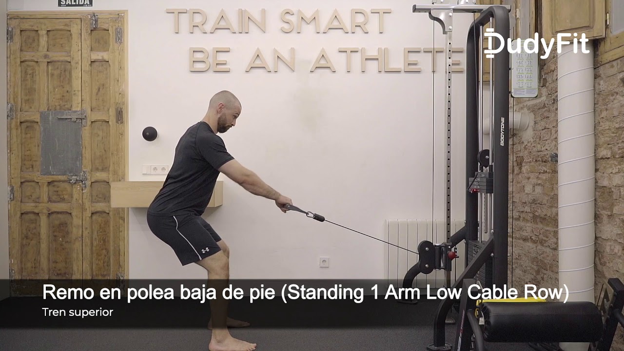Remo en polea baja de pie (Standing 1 Arm Low Cable Row) - YouTube