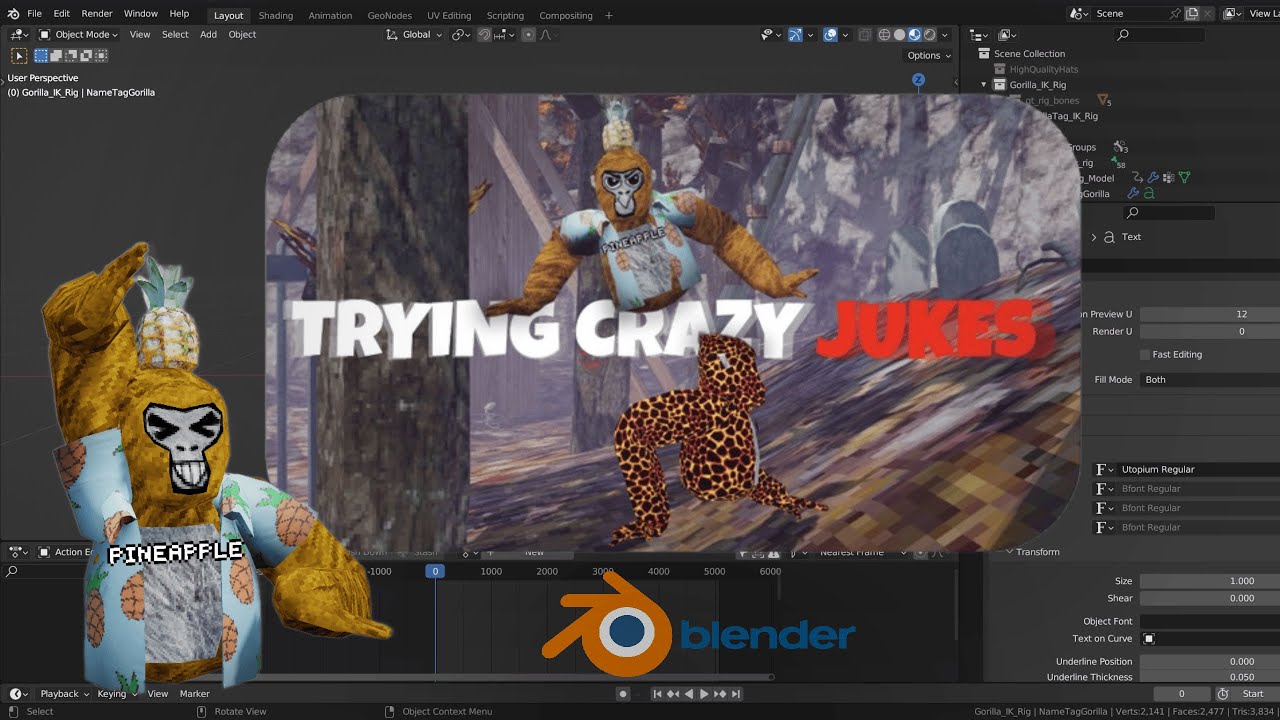 How To Make Gorilla Tag Thumbnails! (In Blender) - YouTube