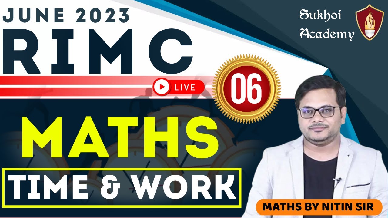 RIMC Math Time & Work | RIMC Online Coaching | RIMC June 2023 | Maths ...