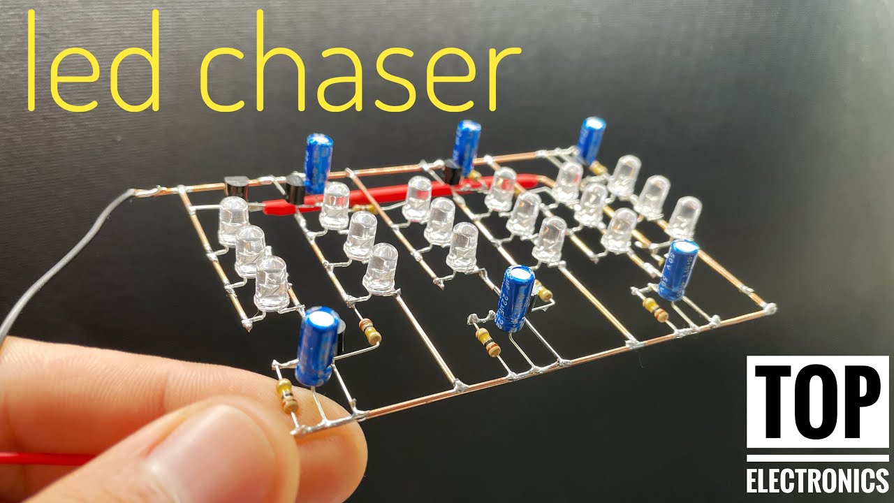 6 channel running LED chaser - YouTube