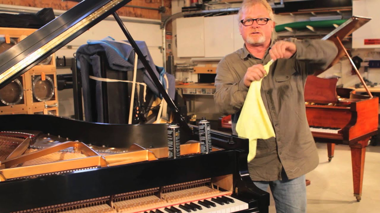 What Polish to Use on a Grand Piano : Piano Care & Maintenance - YouTube