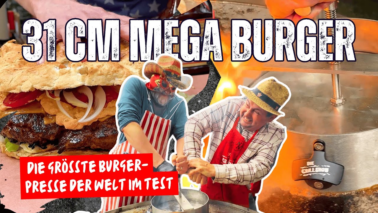 Die größte Burger-Presse, die jemals gebaut worden ist! Der Lunser Mega ...