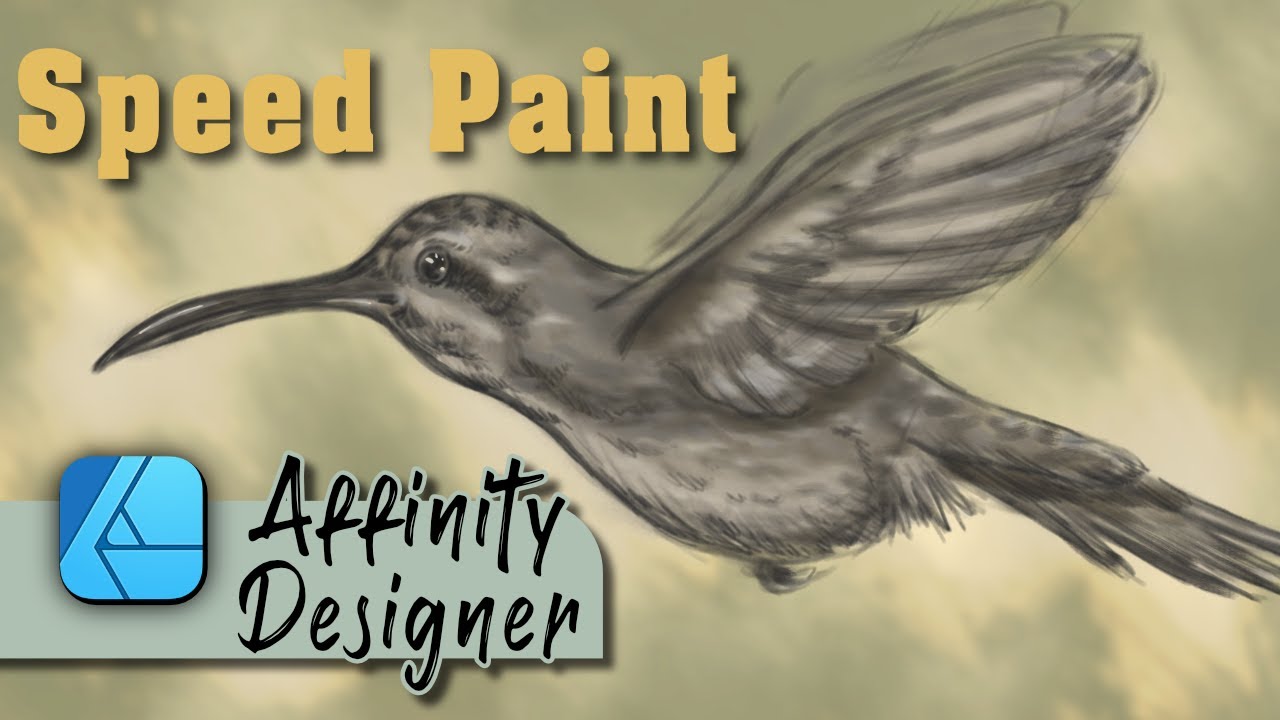 Hummingbird Speed Paint in Affinity Designer | Digital Painting - YouTube
