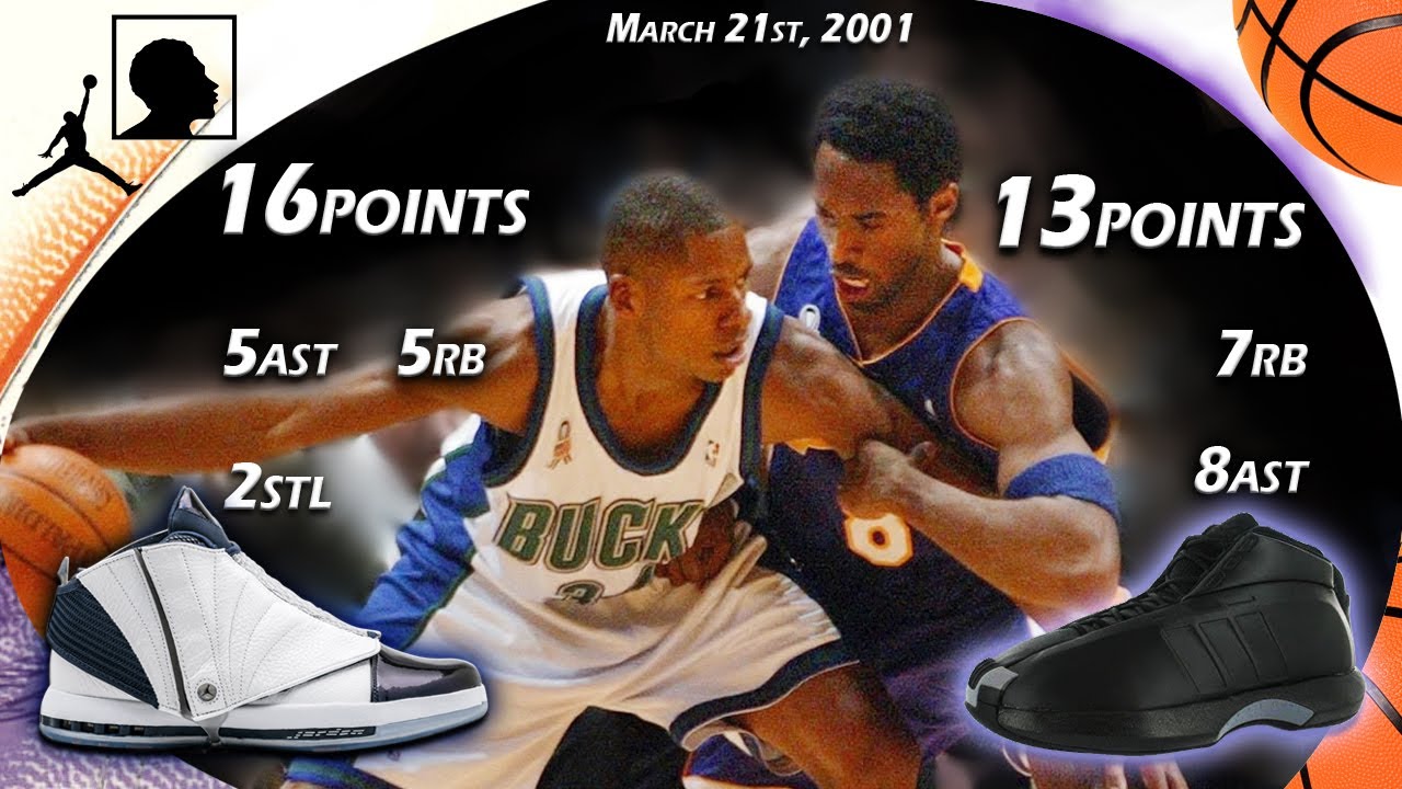 Kobe Bryant VS Ray Allen Face-off March 21st 2001 - YouTube