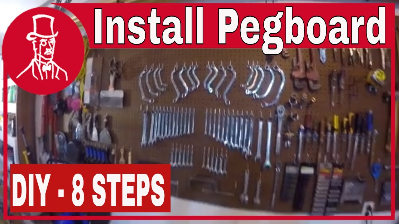 How to Install pegboard to organize garage tools - YouTube