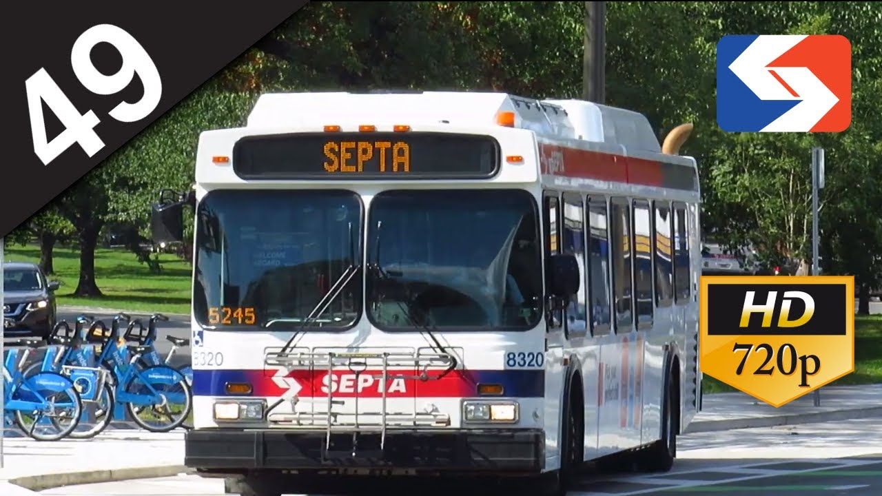 SEPTA Ride: 2009 New Flyer DE40LF #8320 on route 49 to 33rd-Dauphin ...