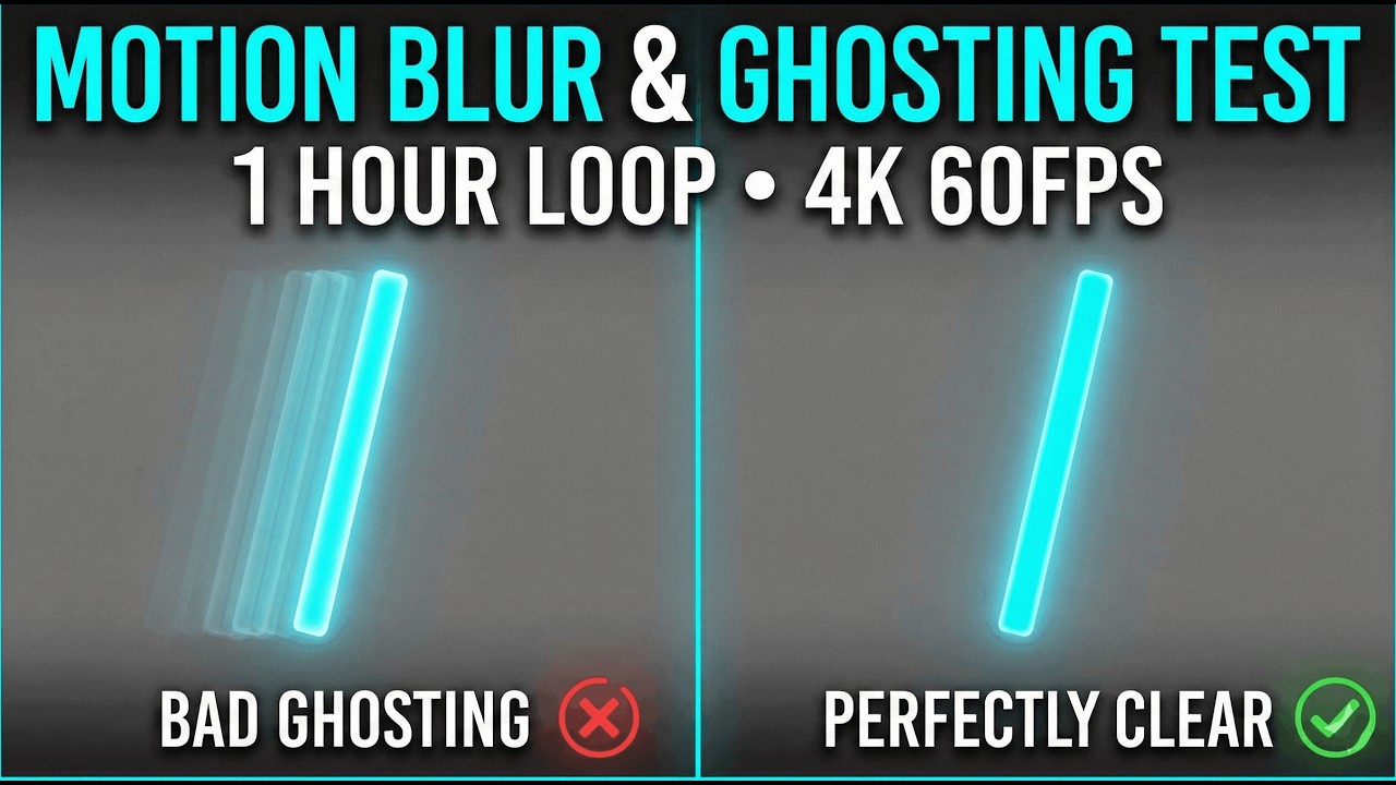 Motion Blur & Ghosting Test 🛸 (1 Hour) | Is Your Monitor Too Slow? | 4K ...