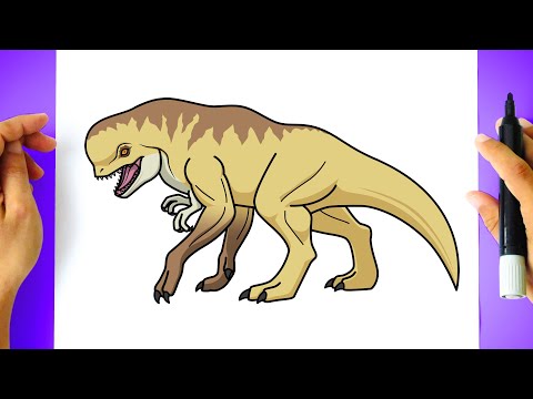 Como DESENHAR o D-REX - Cómo DIBUJAR a D REX - Distortus Rex Drawing - Jurassic World Rebirth