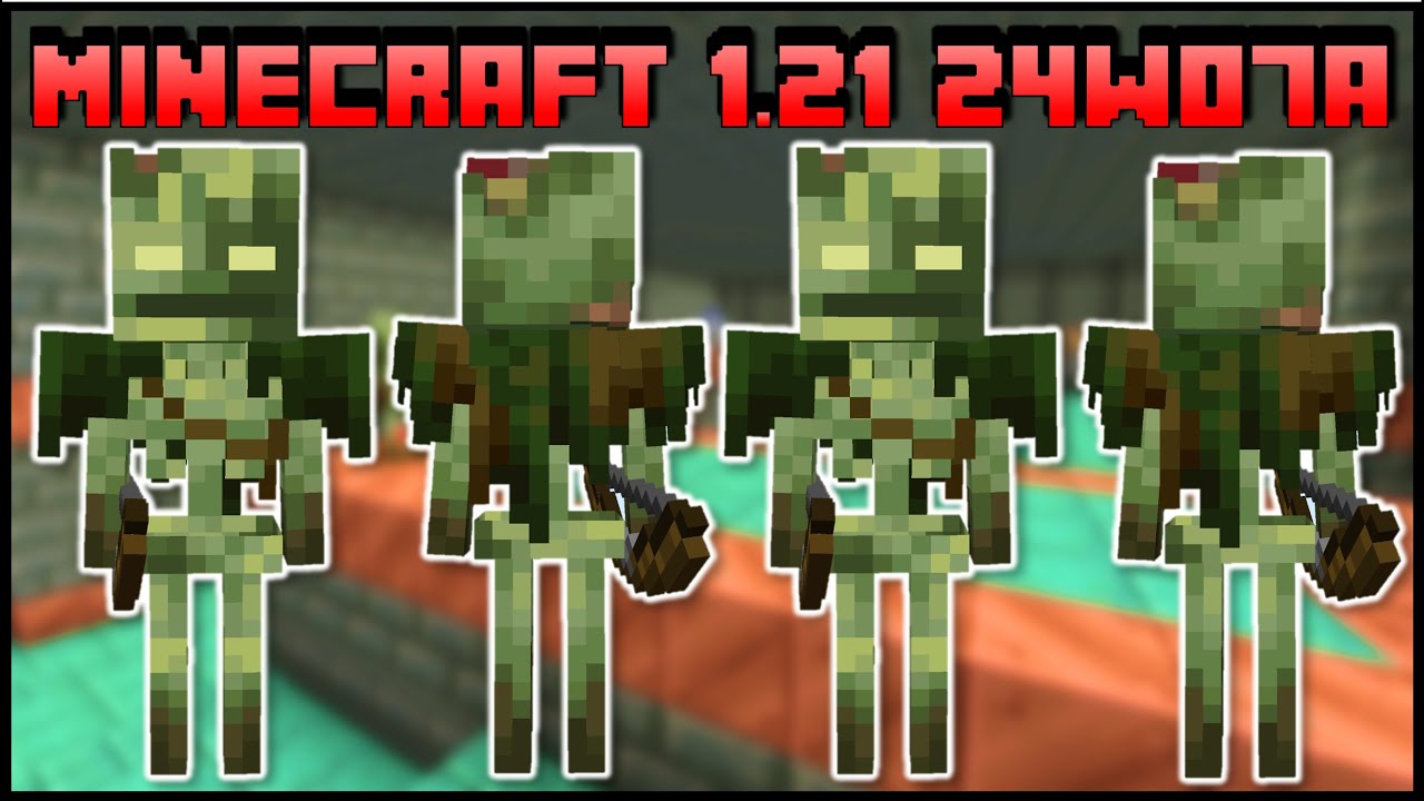 Minecraft 1.21 - Snapshot 24w07a - New Poison Skeleton Mob! (Bogged ...