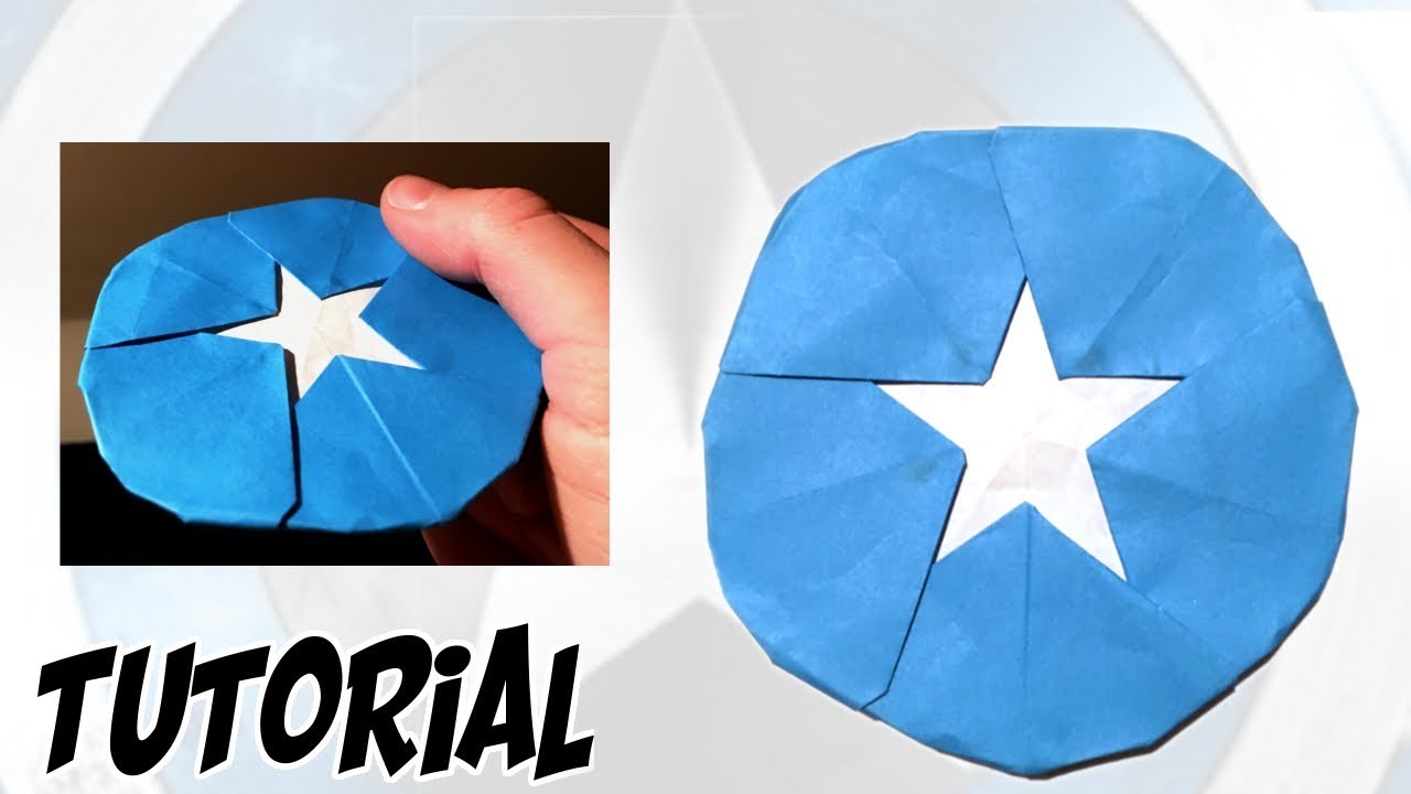 Origami Flying Captain America Shield Tutorial - YouTube