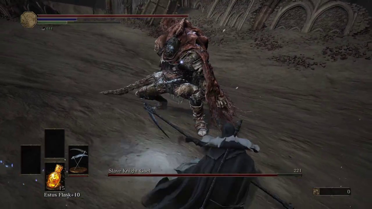 Dark Souls III (The Ringed City) - Defeating Slave Knight Gael as ...