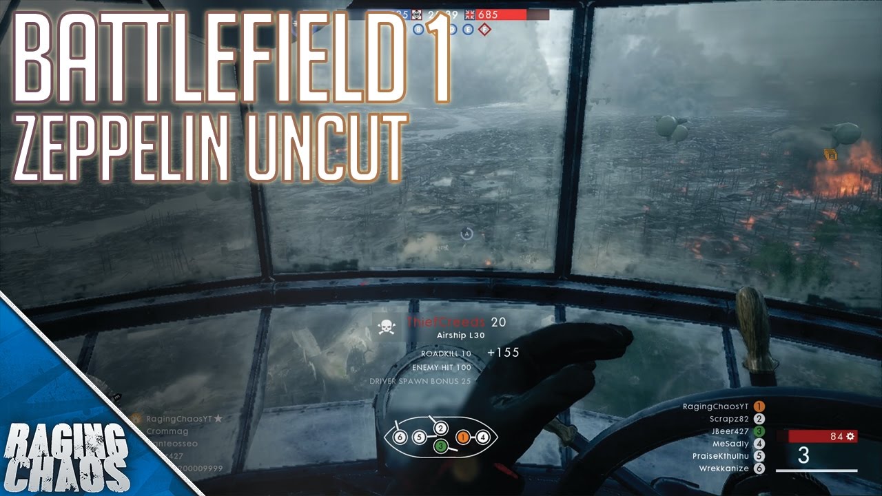Battlefield 1 Zeppelin | 7 Minutes Uncut Piloting Gameplay - YouTube