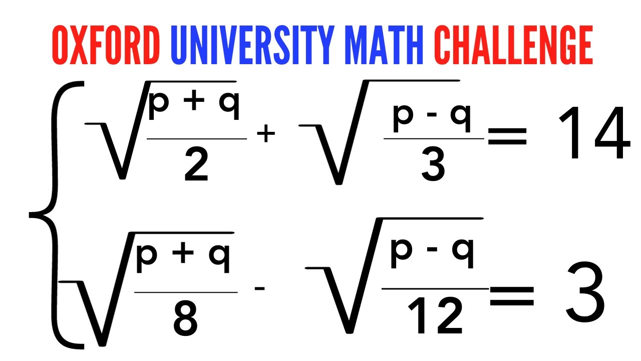 Oxford University Math Question | Oxford University Math Challenge ...