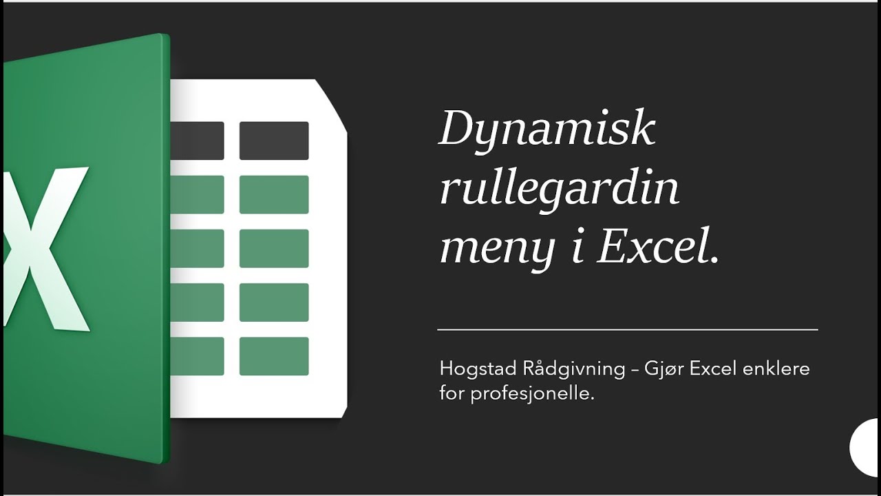 Flervalgs nedtrekksmeny med dynamiske lister i Excel (Rullegardin ...