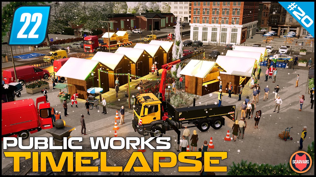 🚧 Building A Christmas Market In The Middle Of A City ⭐ FS22 City ...