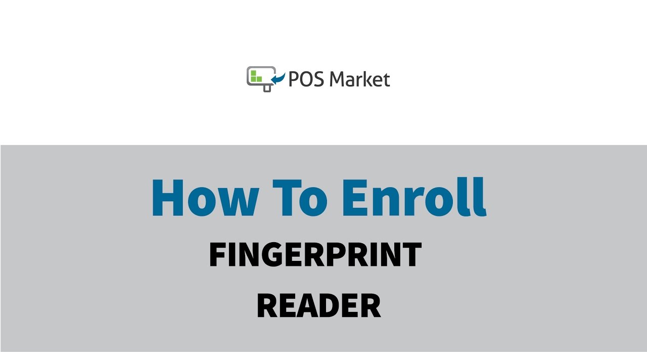 How To Enroll Fingerprint Reader - YouTube