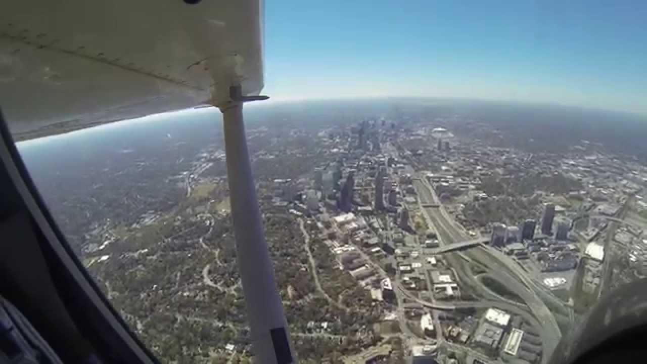 Flying Over Downtown Atlanta and Stone Mountain - YouTube