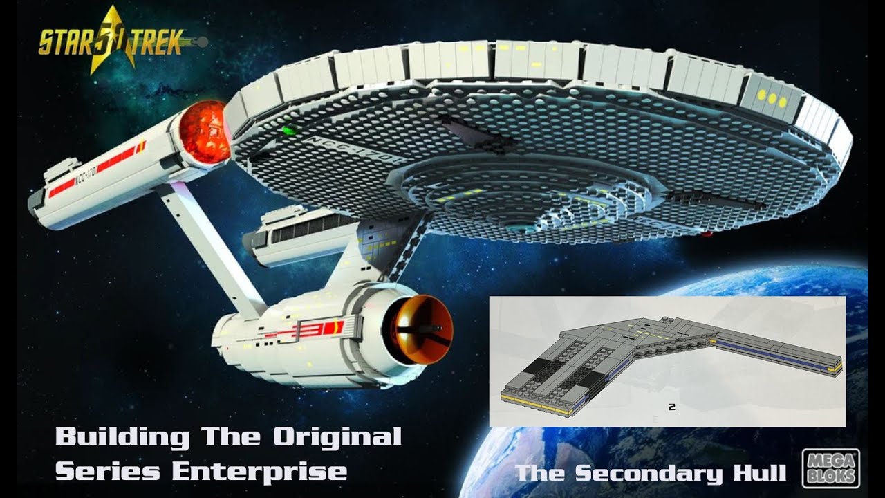 Building The Mega Bloks TOS Enterprise Pt 14 Engineering/Secondary Hull ...