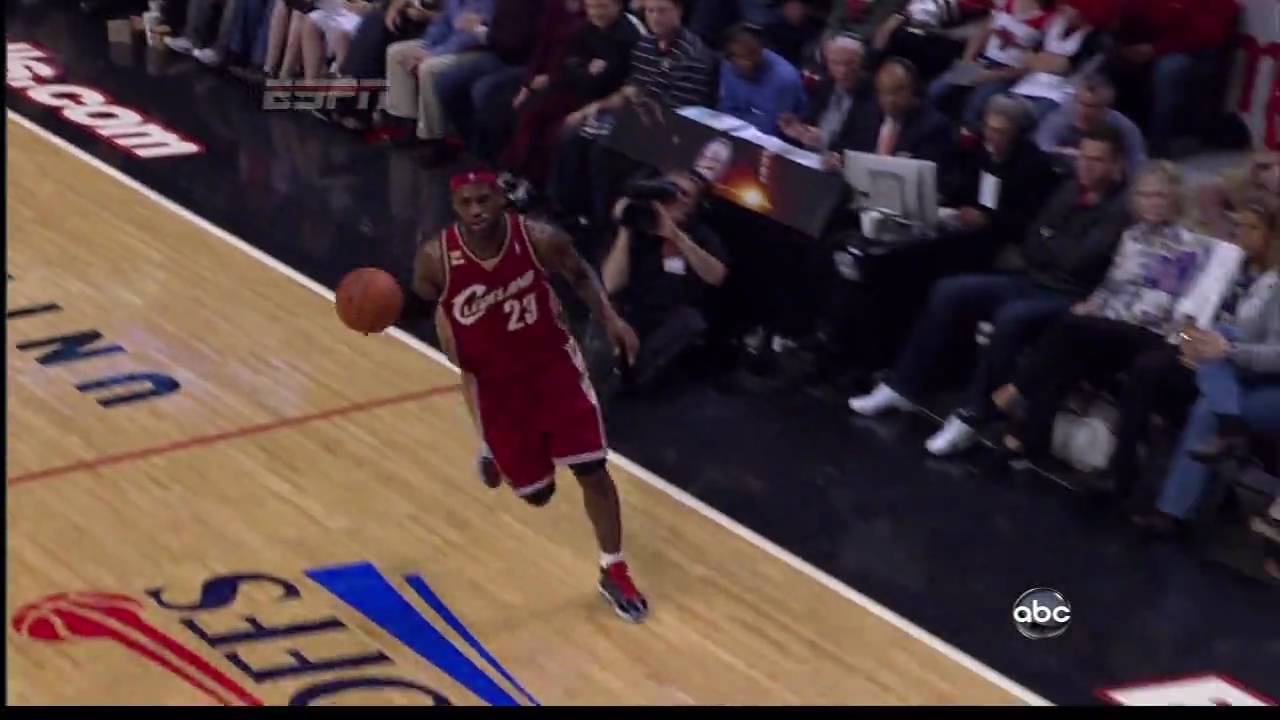 LeBron James destroys the rim vs. Chicago Bulls (Game 4 Playoffs 2010 ...