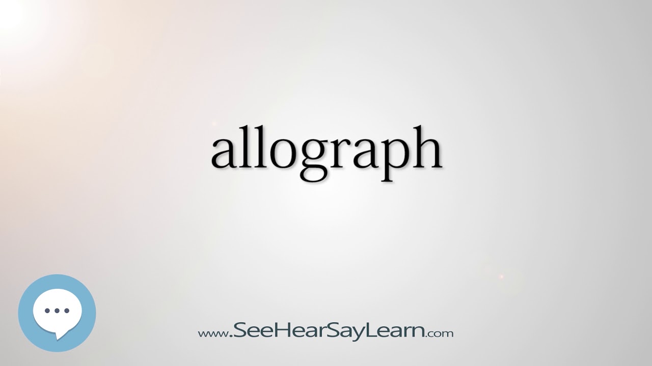 allograph (Every English Word Pronounced) 📕🔊🗣️😎 - YouTube
