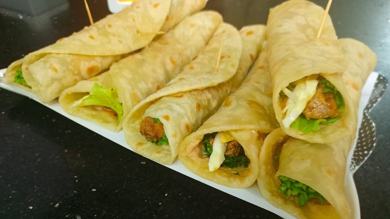 Peri peri chicken paratha roll recipe by tasty cooking with Bushra # ...