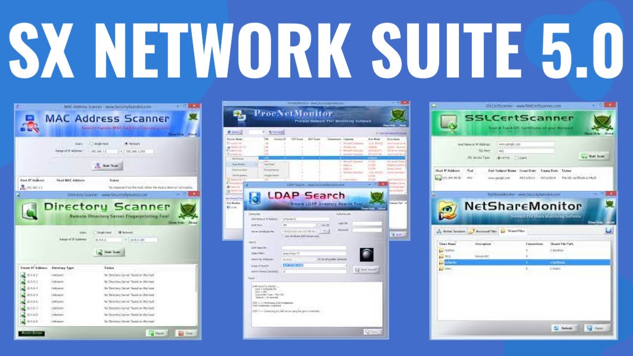 SX Network Suite 5.0 All-in-one Network Monitoring and Scanning - YouTube