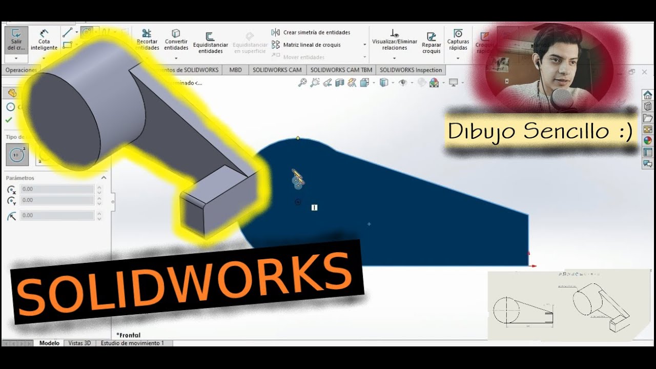 ¿Cómo hacer un dibujo en SolidWorks? (SW) - |Dibujo básico en ...