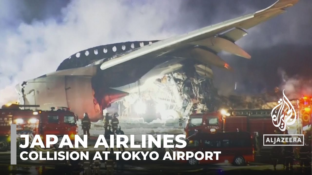 Japan Airlines plane bursts into flames on Tokyo runway after collision ...