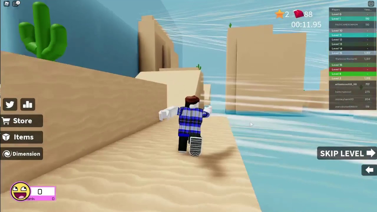 Speed run roblox level 2 - YouTube