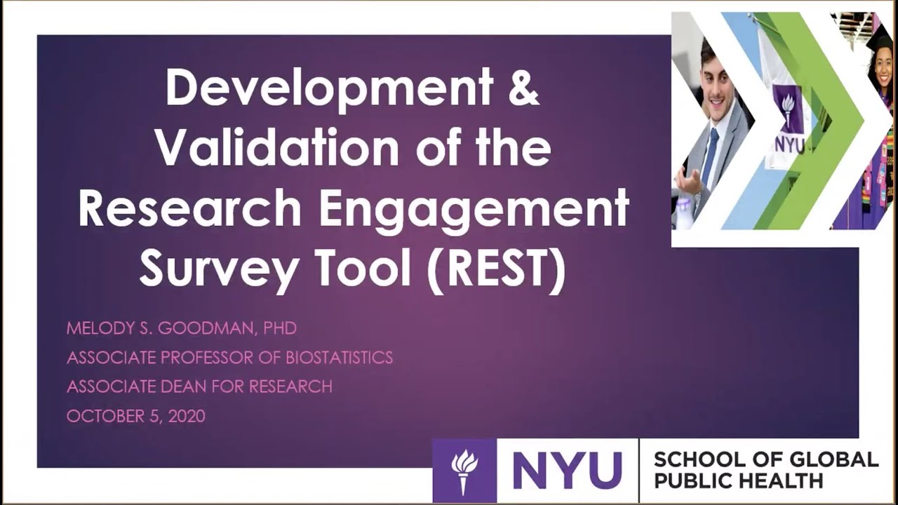 Melody Goodman: Development and Validation of the Research Engagement ...