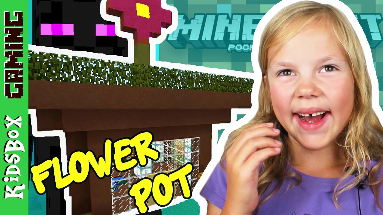 FLOWER POT HOUSE and Amazing Town Tour Minecraft PE - YouTube
