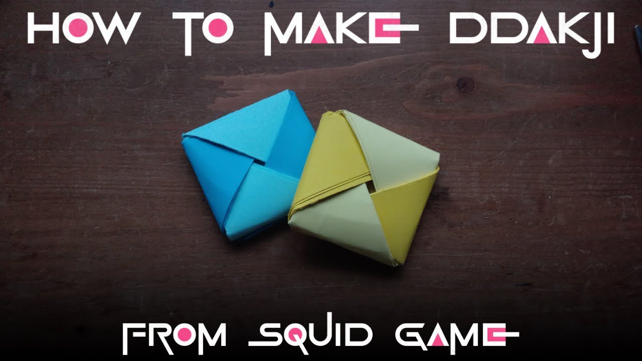 How to make Ddakji from Squid Game - YouTube