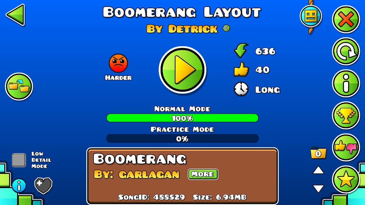 Boomerang Layout // geometry dash 2.11 - YouTube