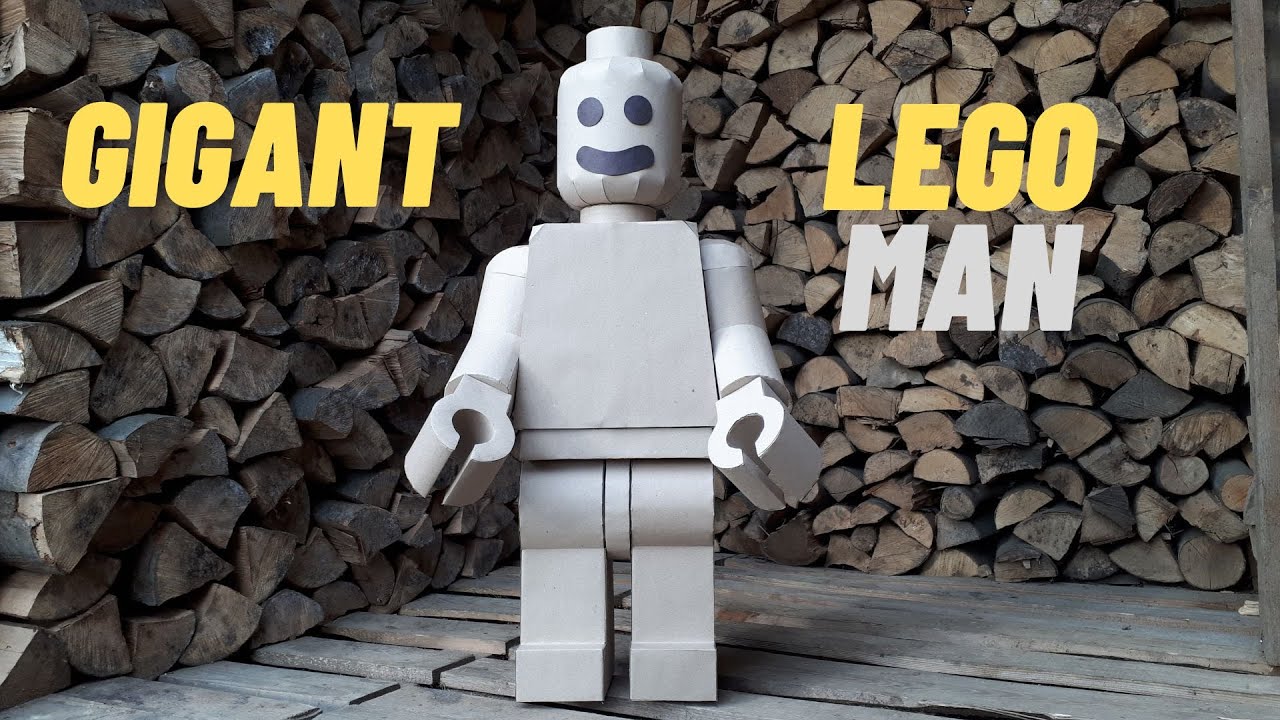 How to Make GIGANT Lego Man from Cardboard - YouTube