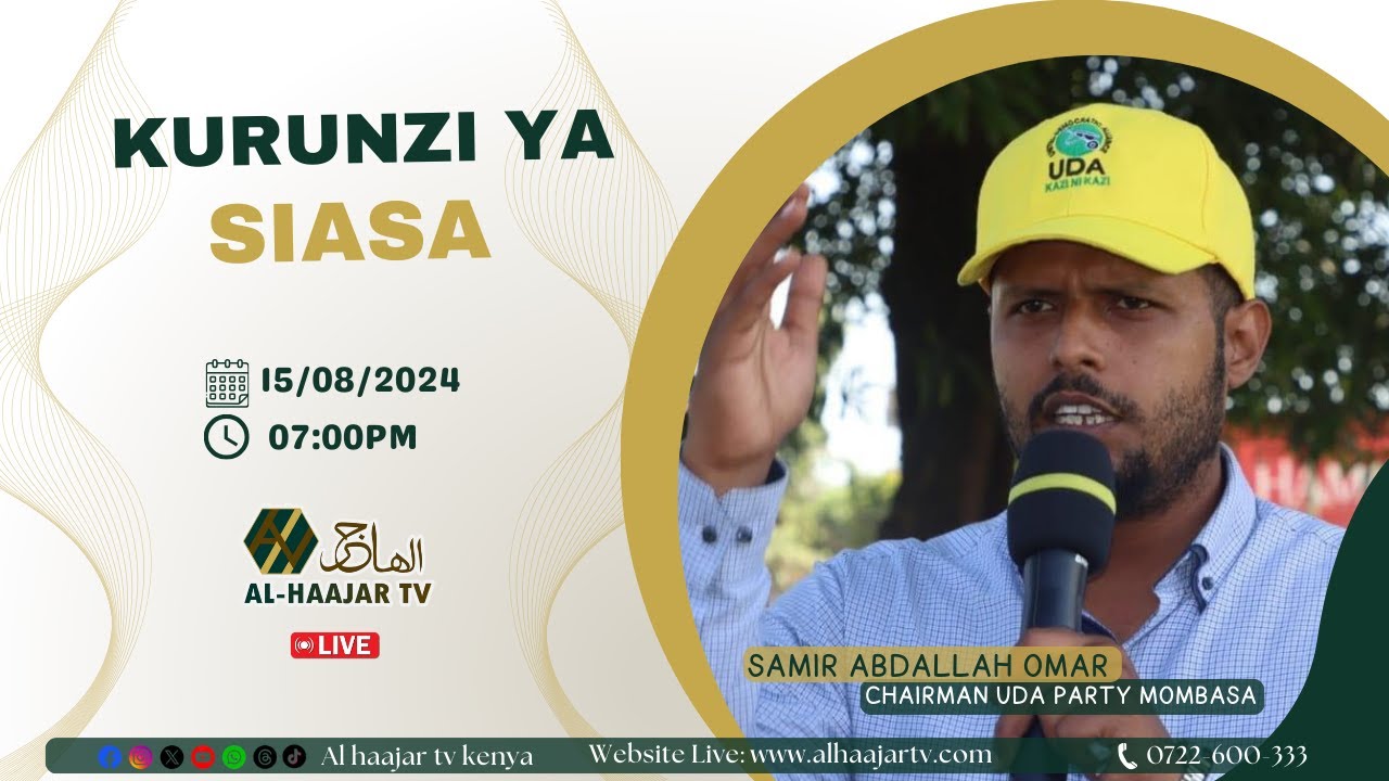 KURUNZI YA SIASA || SAMIR ABDALLAH MWENYEKITI WA UDA MOMBASA - YouTube